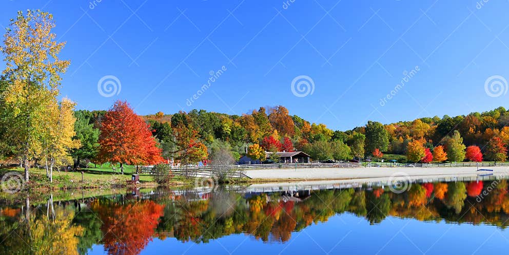Stunning lake in fall stock photo. Image of season, reflect - 16879394