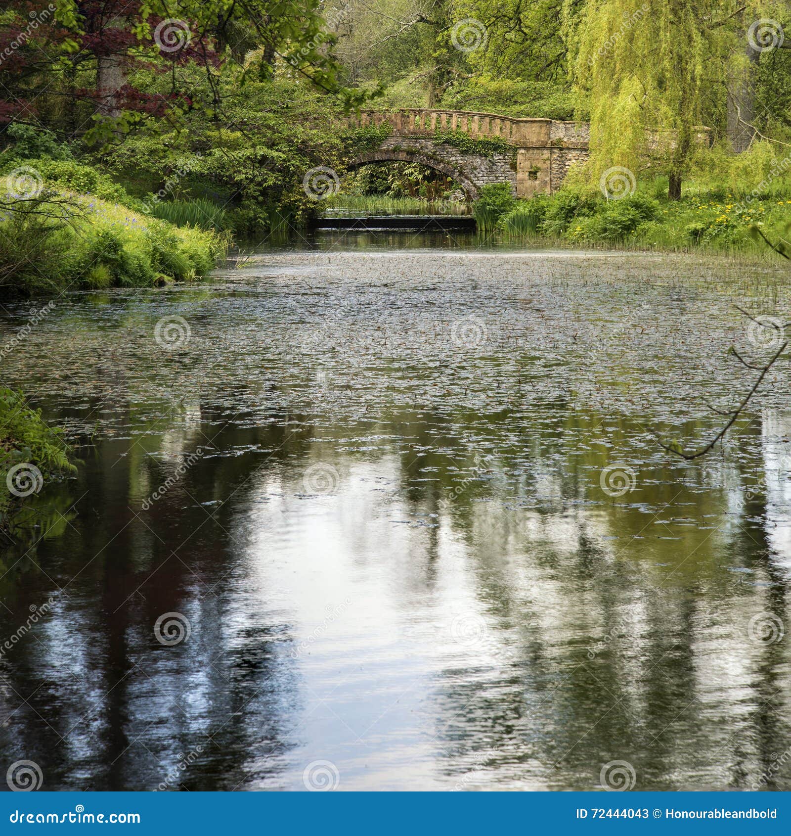 Stunning Landscape Image of Old Medieval Bridge Over River with Stock ...
