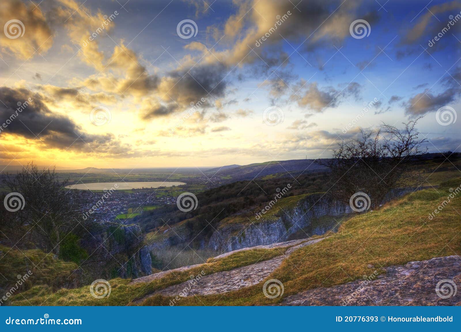 Stunning Landscape Mountain Gorge at Sunset Stock Image - Image of ...