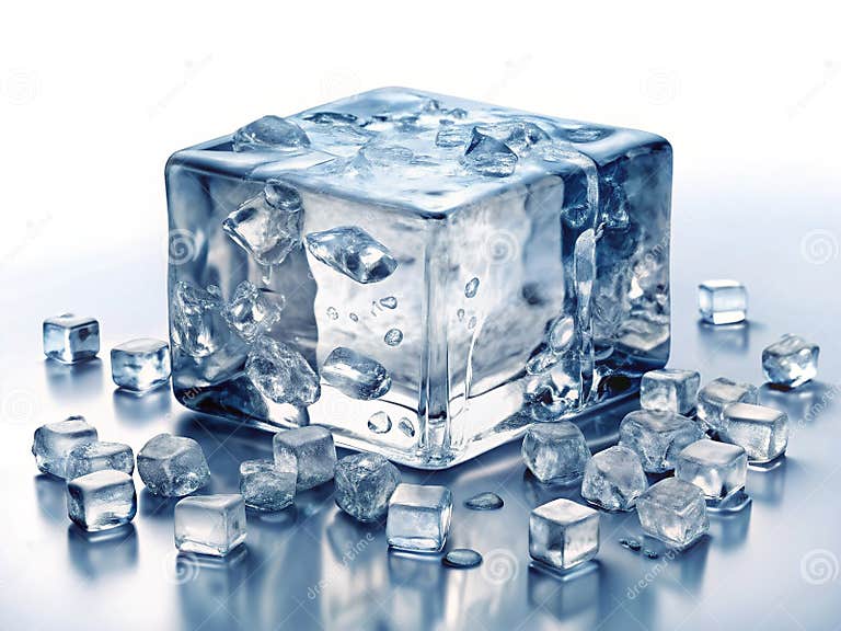 Stunning Large Ice Rectangle with Chunks a Visual Feast for Refreshing ...
