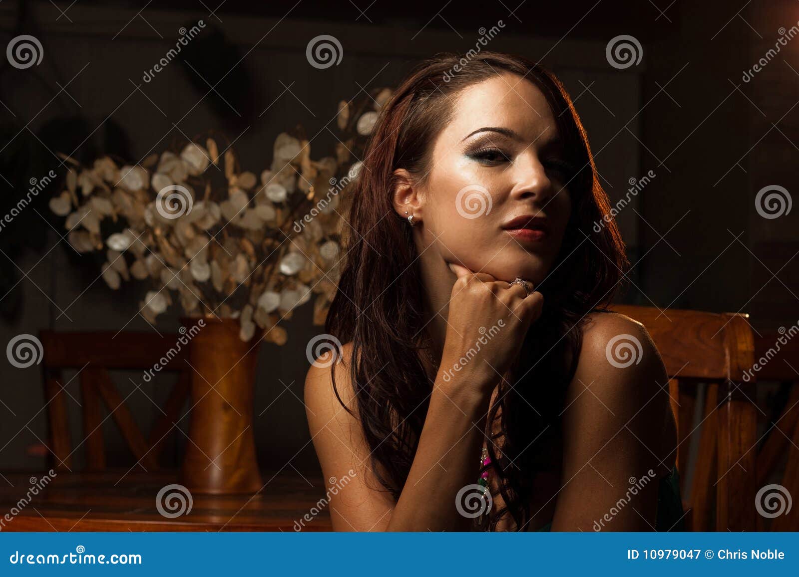 A stunning look stock image. Image of woman, table, attractive - 10979047
