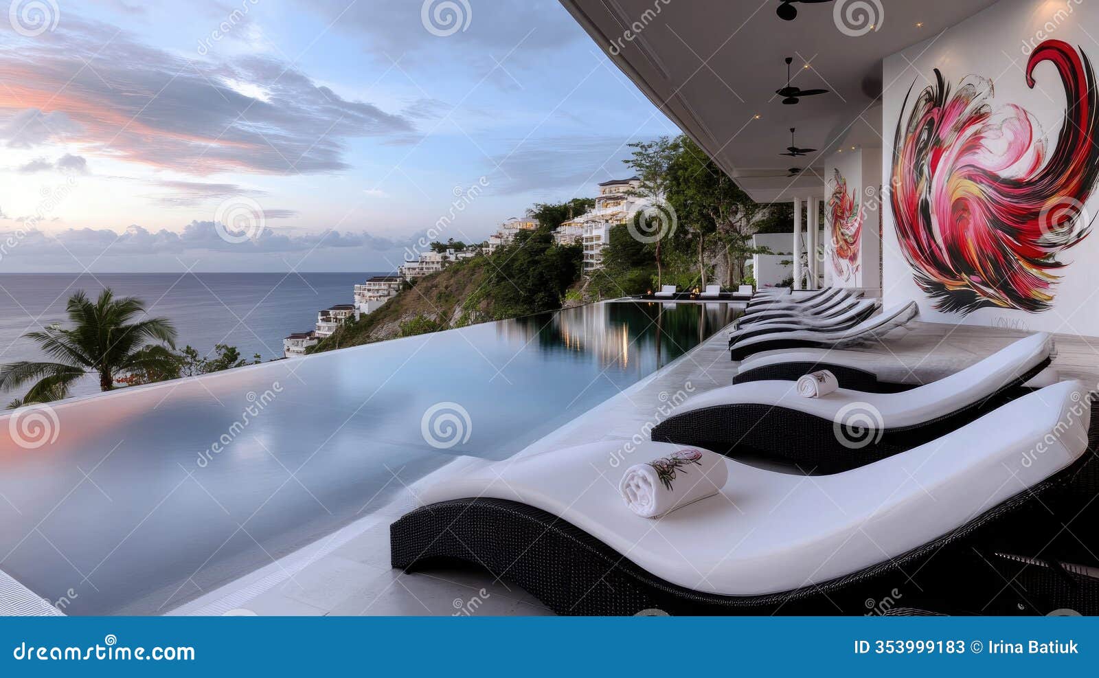 A Stunning Luxury Villa Features an Infinity Pool that Seamlessly ...