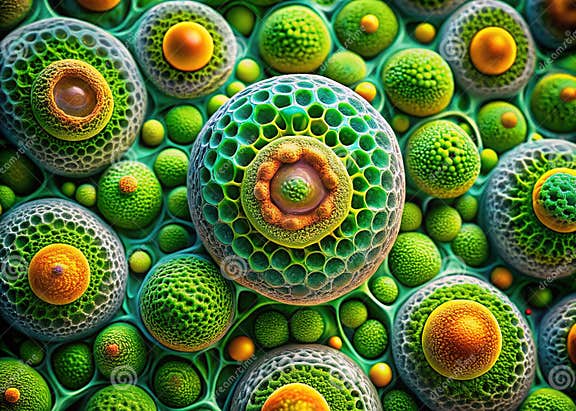 Stunning Microscopic View of a Green Plant Cell Unveiling Cellular ...