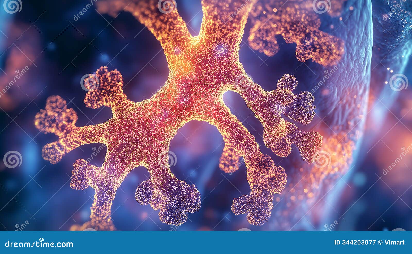 A Stunning Microscopic View of a Neuron, Capturing Its Intricate ...