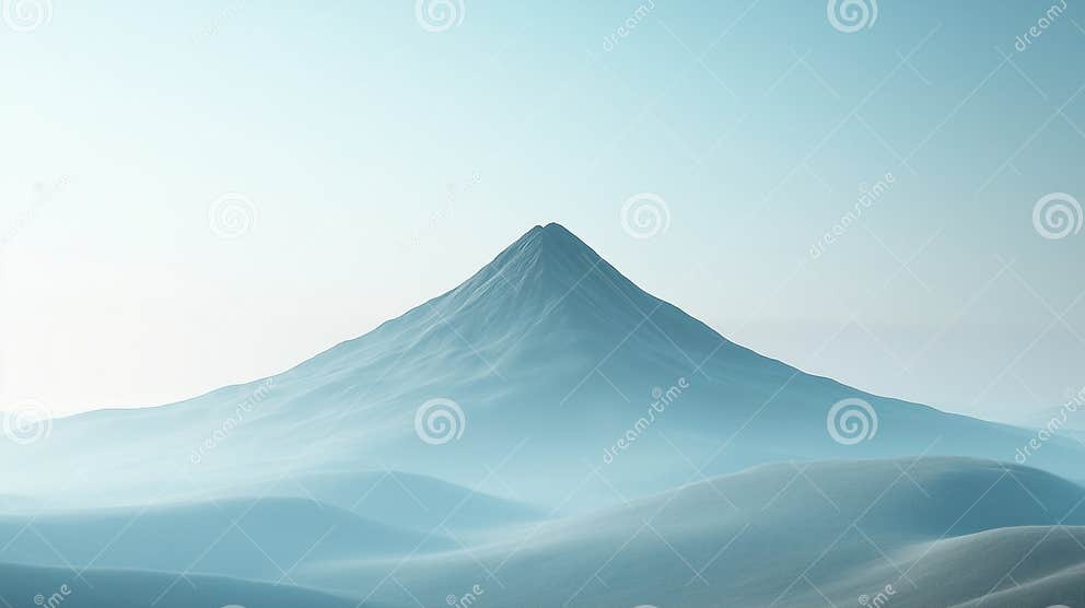 A Stunning Minimalist Background of a Single Mountain Stock Image ...