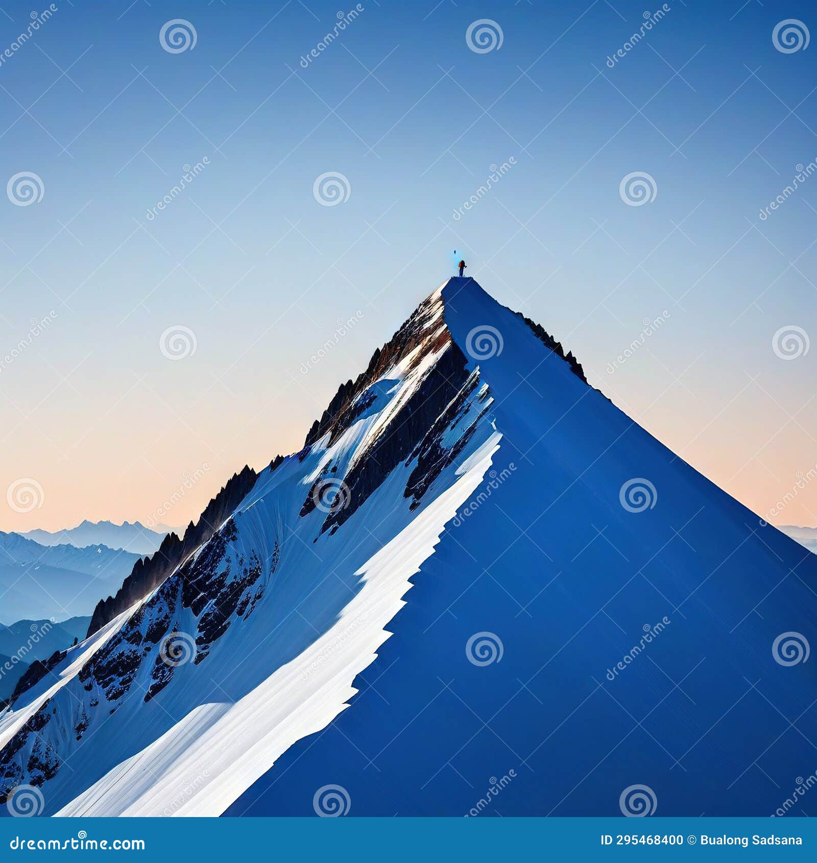 A Stunning Minimalist Background of a Single Mountain Unicake Against a ...