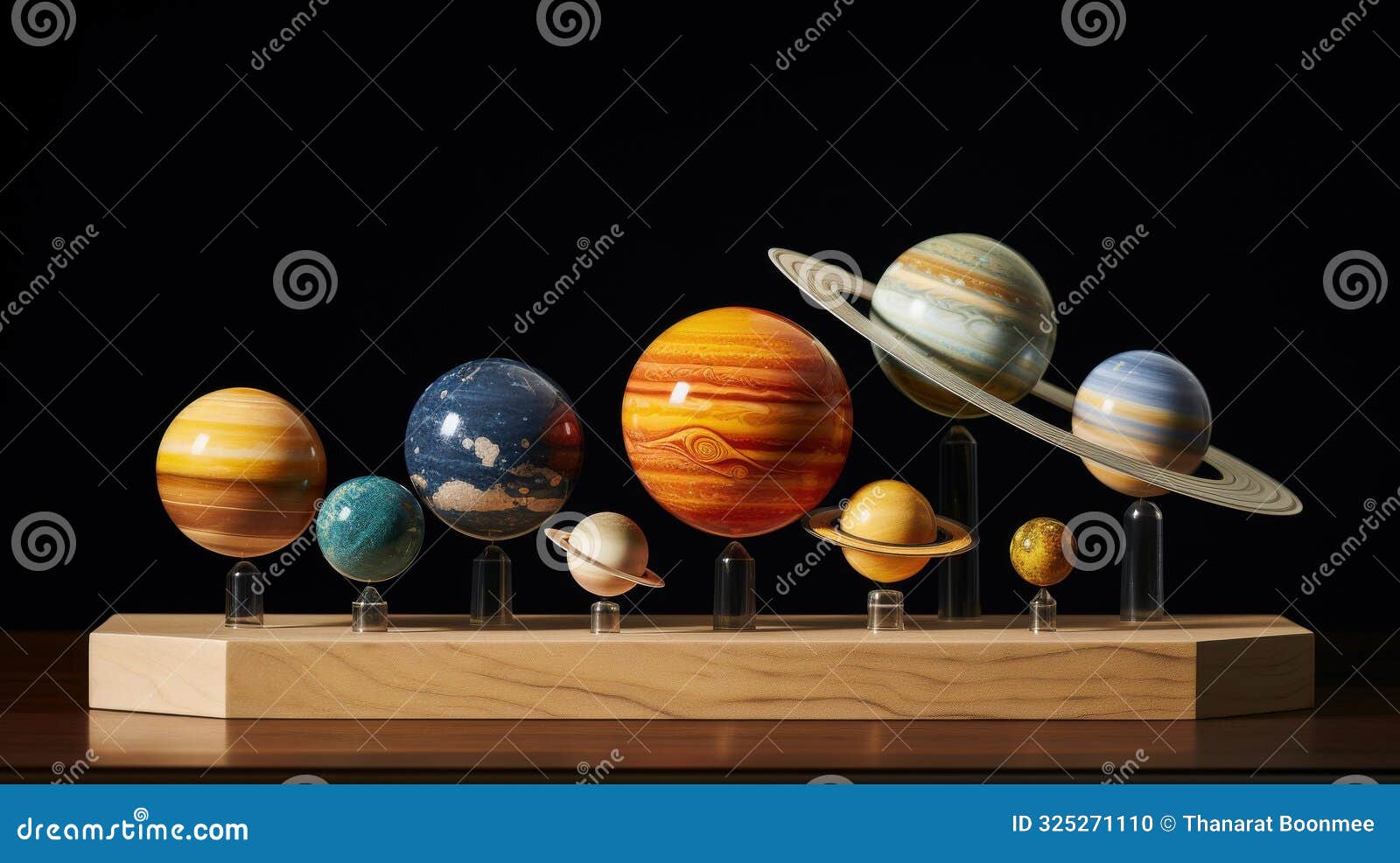 Stunning Model of the Solar System Stock Illustration - Illustration of ...