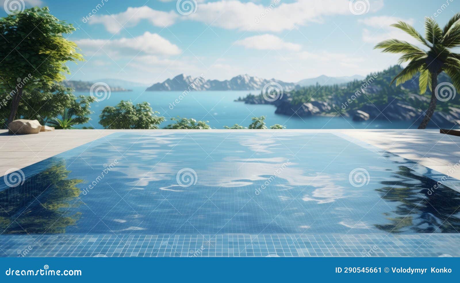 A Stunning Oceanfront Swimming Pool with Breathtaking Views Stock Image ...