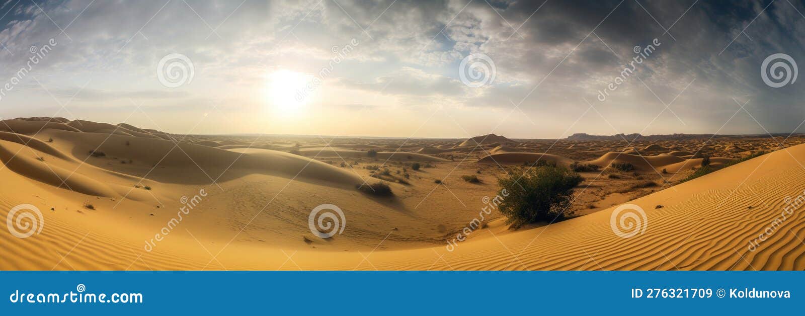 Stunning Panoramic Shot Of A Dramatic Desert Landscape With Towering
