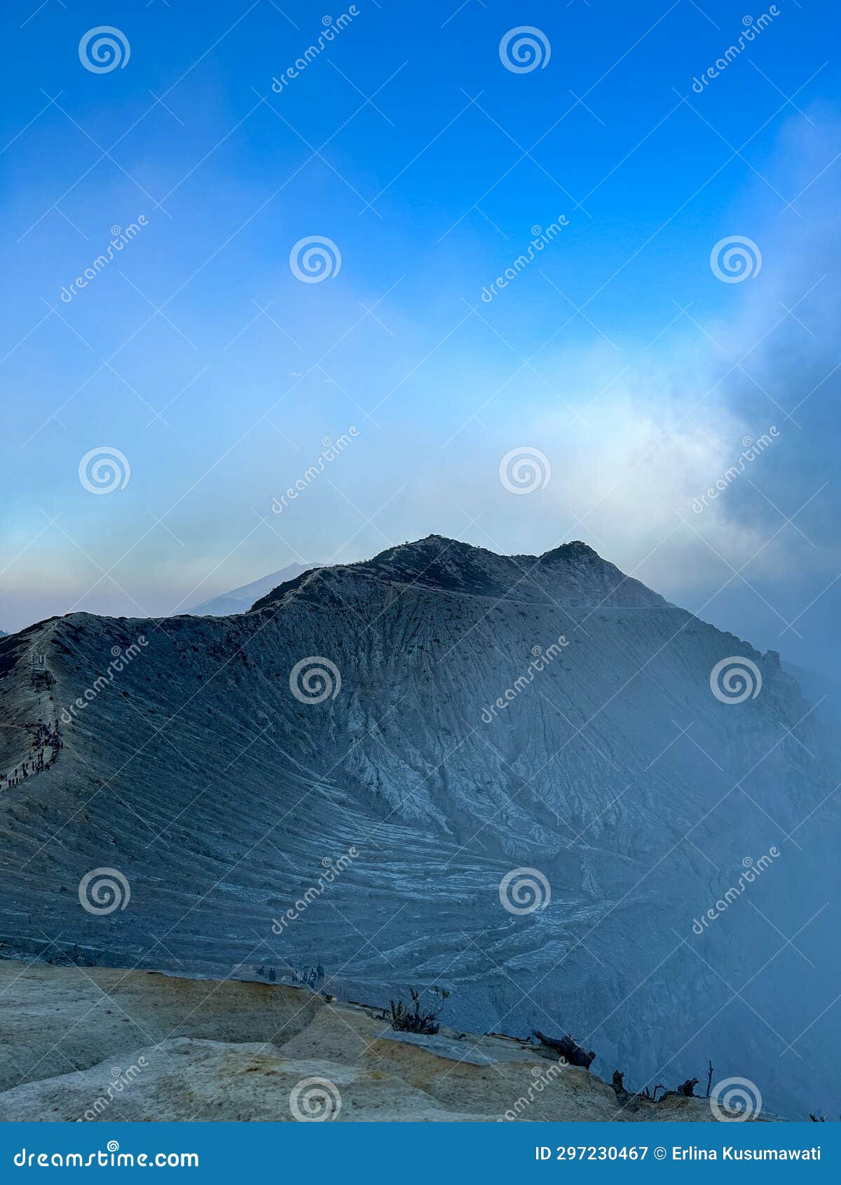 Stunning Panoramic View of the Ijen Crater Complex with Mountains and ...