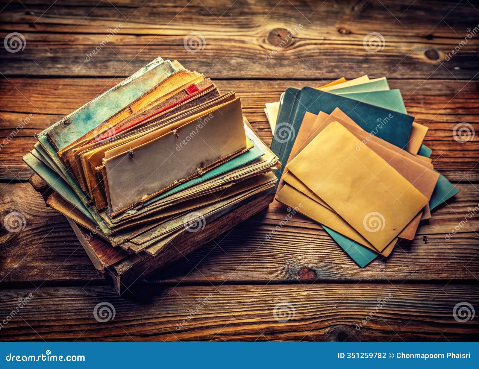 A Stunning Panoramic View of Vintage Index Cards Explore Antique Paper ...