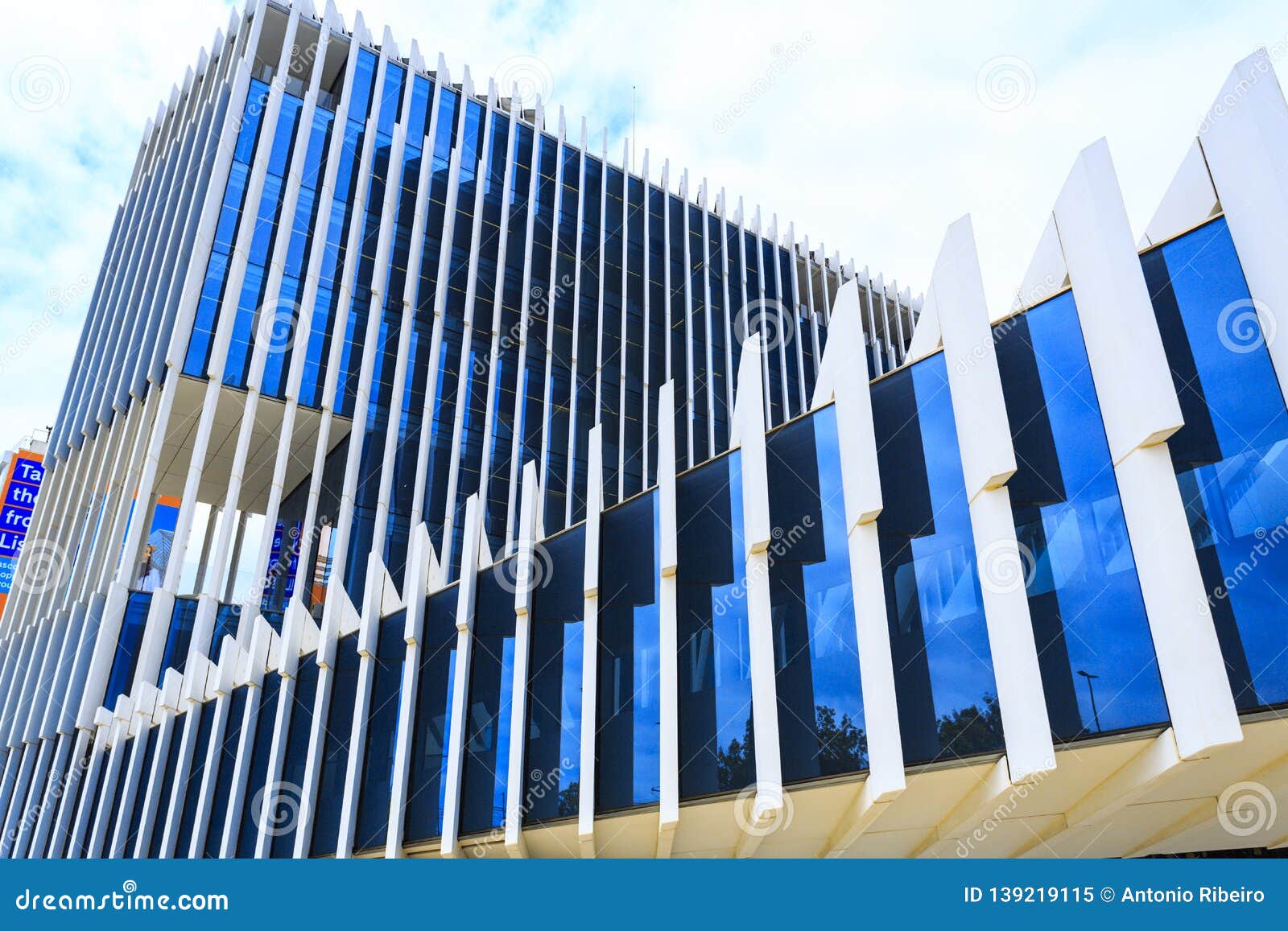 Stunning Piece of Modern Architecture Stock Image - Image of long ...