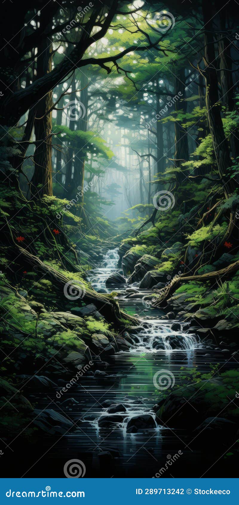 Dramatic Forest Painting: Complexity, Gradation, and Hard Lighting ...