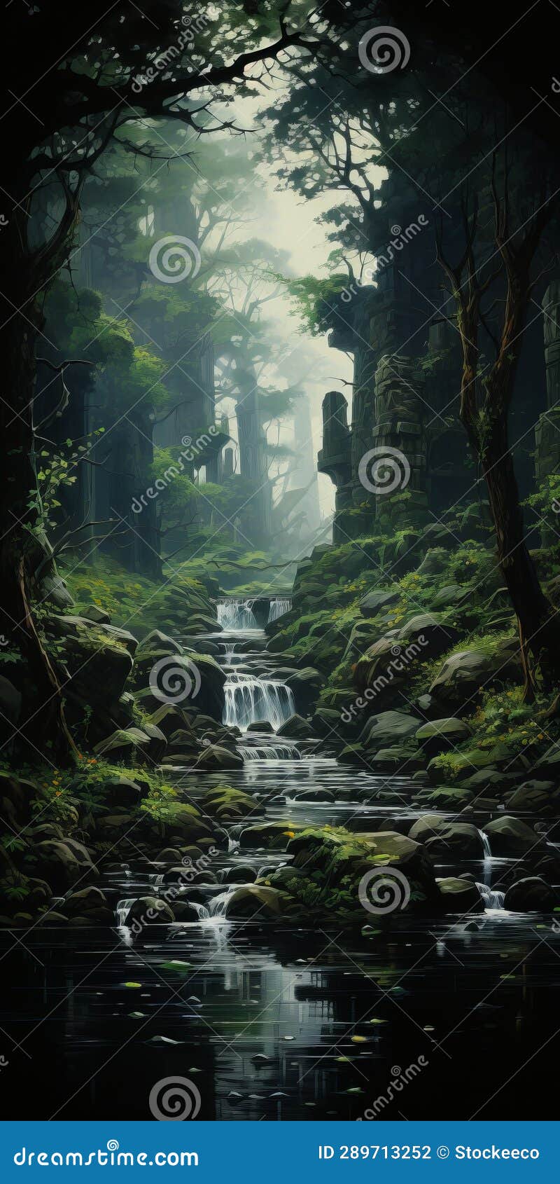 Creating a Dramatic Forest Painting with Gradation and Hard Lighting ...