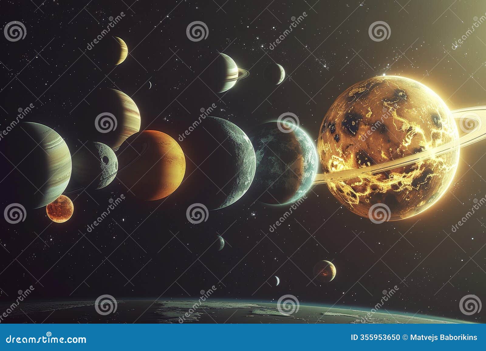 Stunning Planetary Alignment Showcasing Mercury To Neptune in Our Solar ...