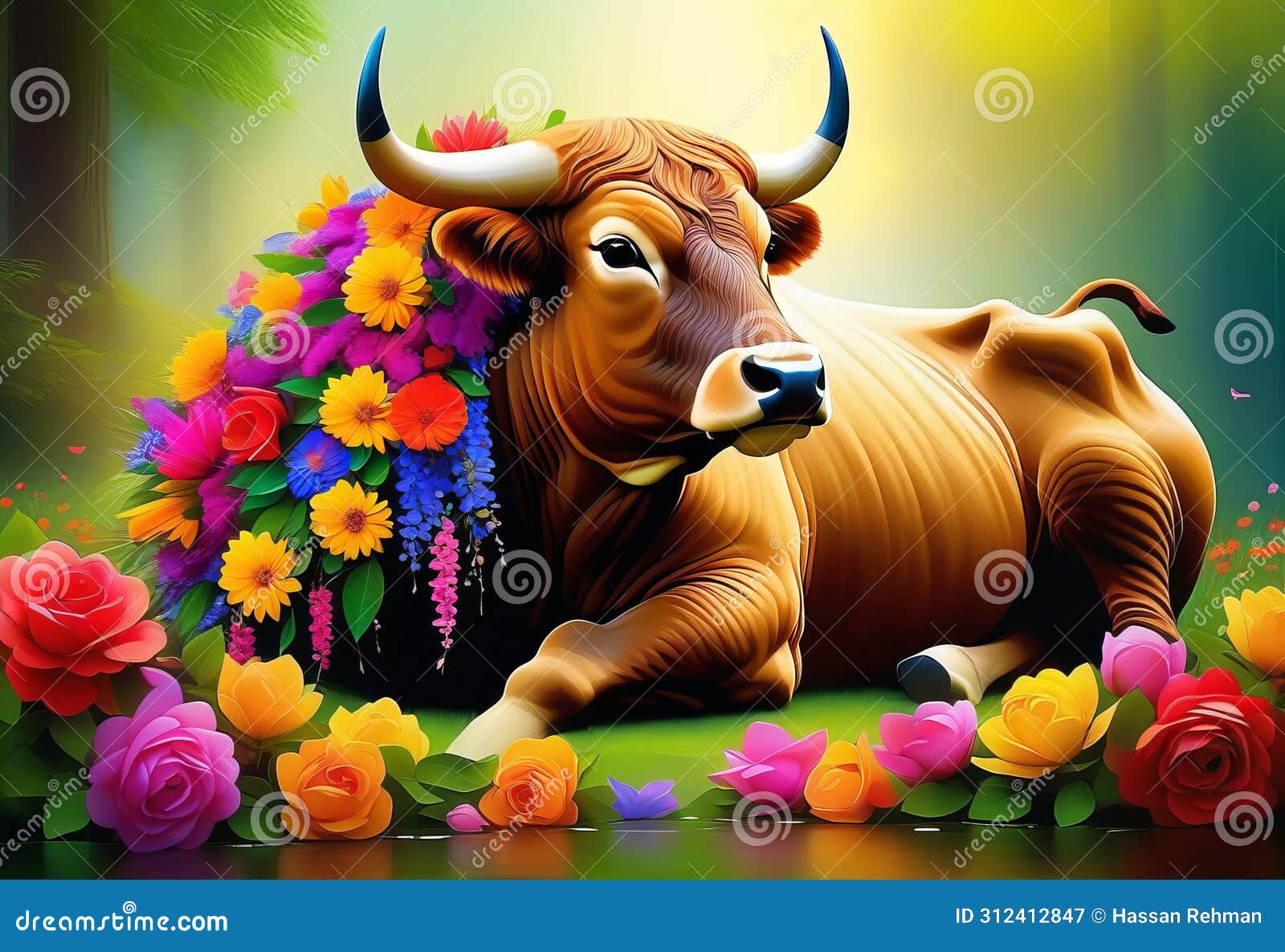 A Stunning Portrait of Strength and Elegance Stock Illustration ...