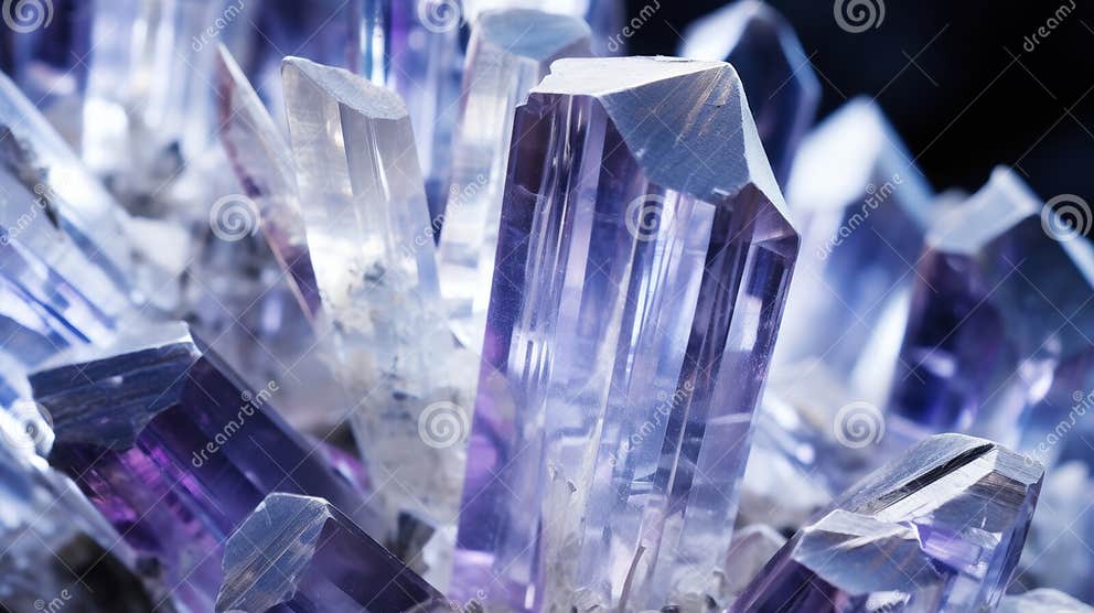 Stunning Quartz Crystal Formation Stock Illustration - Illustration of ...