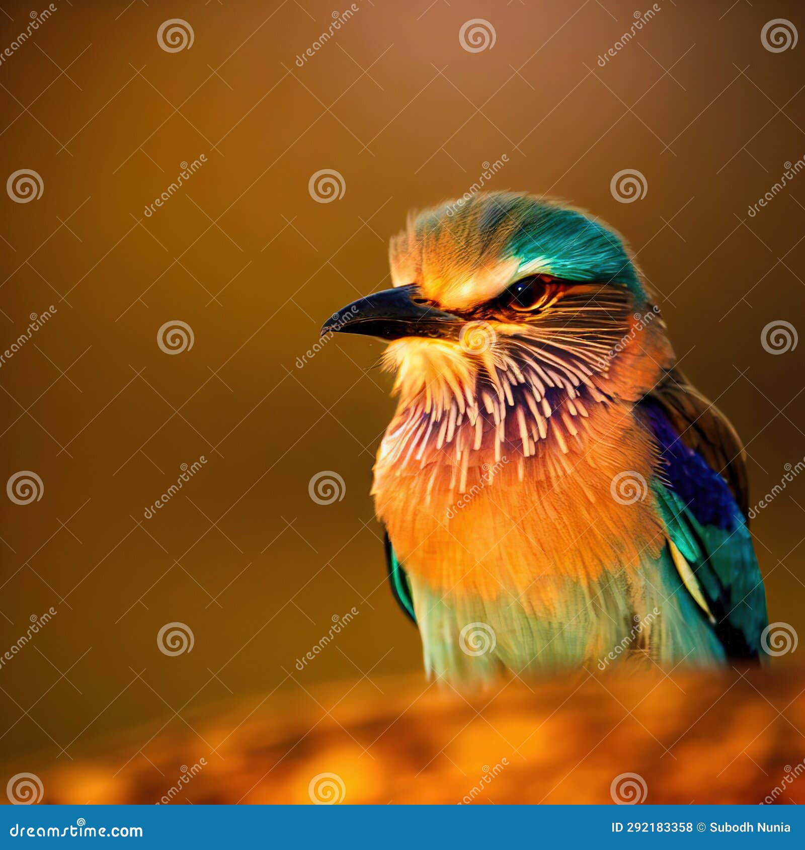 A Stunning Rainbow Bee-eater Perches Elegantly, Showcasing Its ...