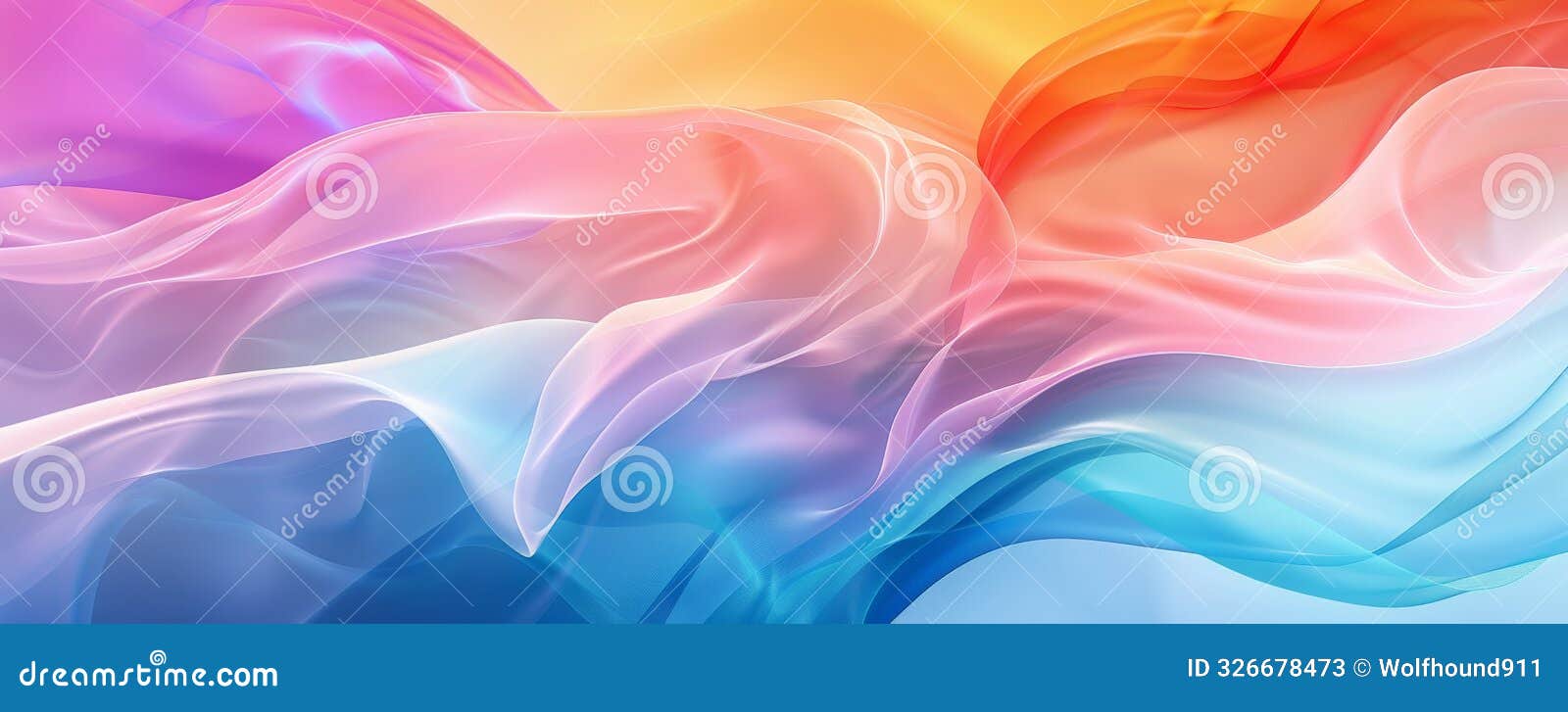 A Stunning Rainbow Gradient Wave Design With Smooth, Flowing Lines And ...