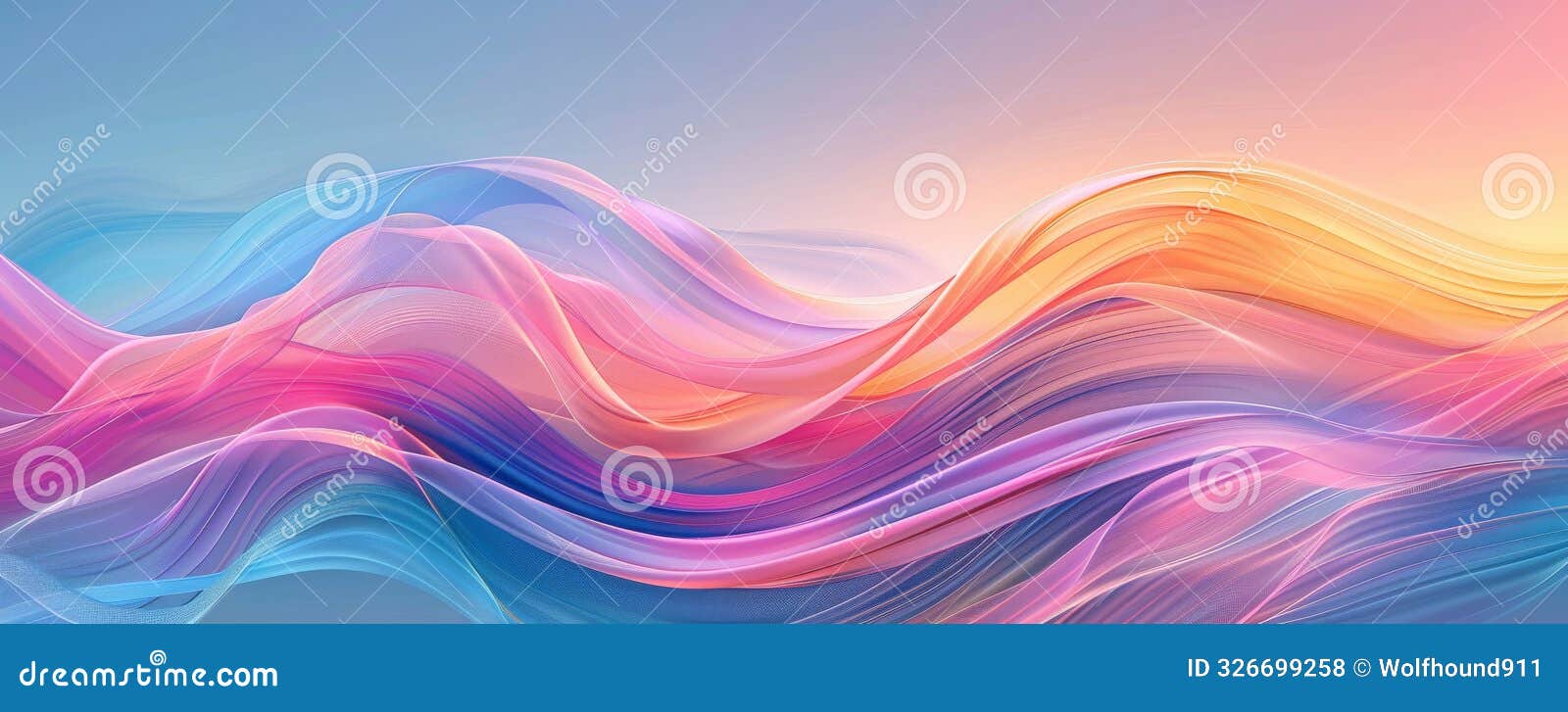 A Stunning Rainbow Gradient Wave Design With Smooth, Flowing Lines And ...