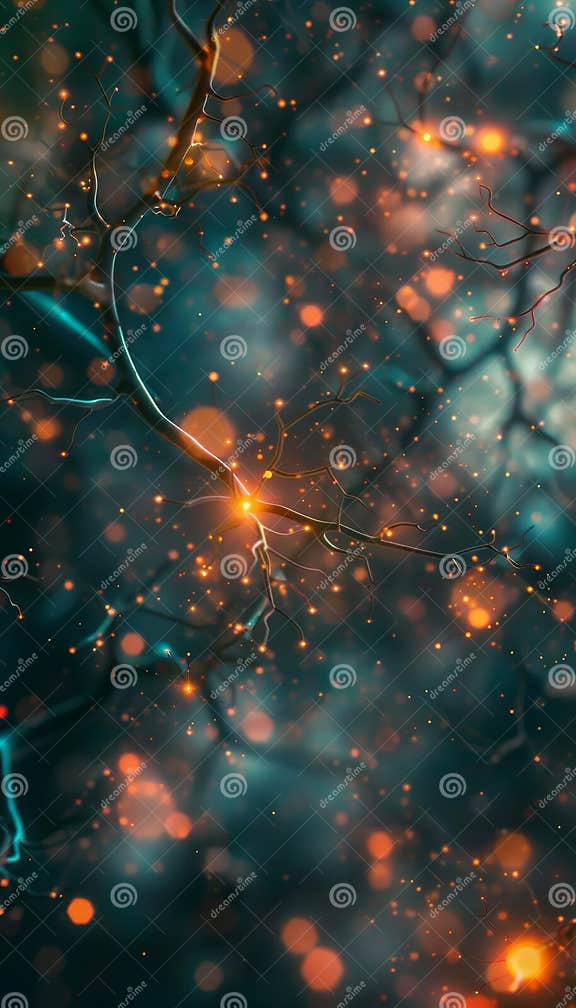 A Stunning Realistic Image of Radiant Neuron Cells Representing Mind ...