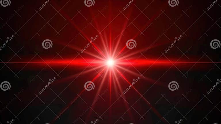 A Stunning Red Light Center Explodes Radially Against a Pitchblack ...