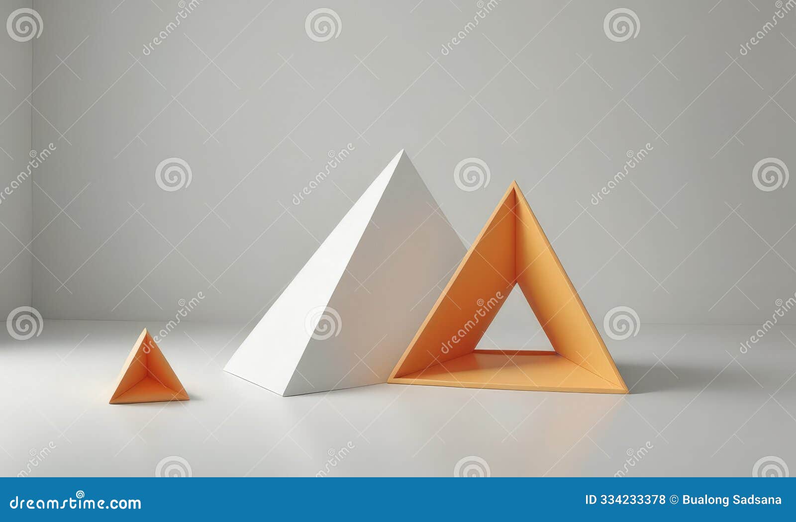 White and Orange Triangle Shaped Object Stock Illustration ...
