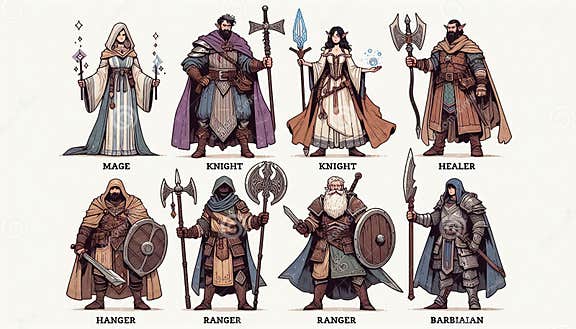 Stunning RPG Character Illustrations: Unique Classes & Roles Visualized ...