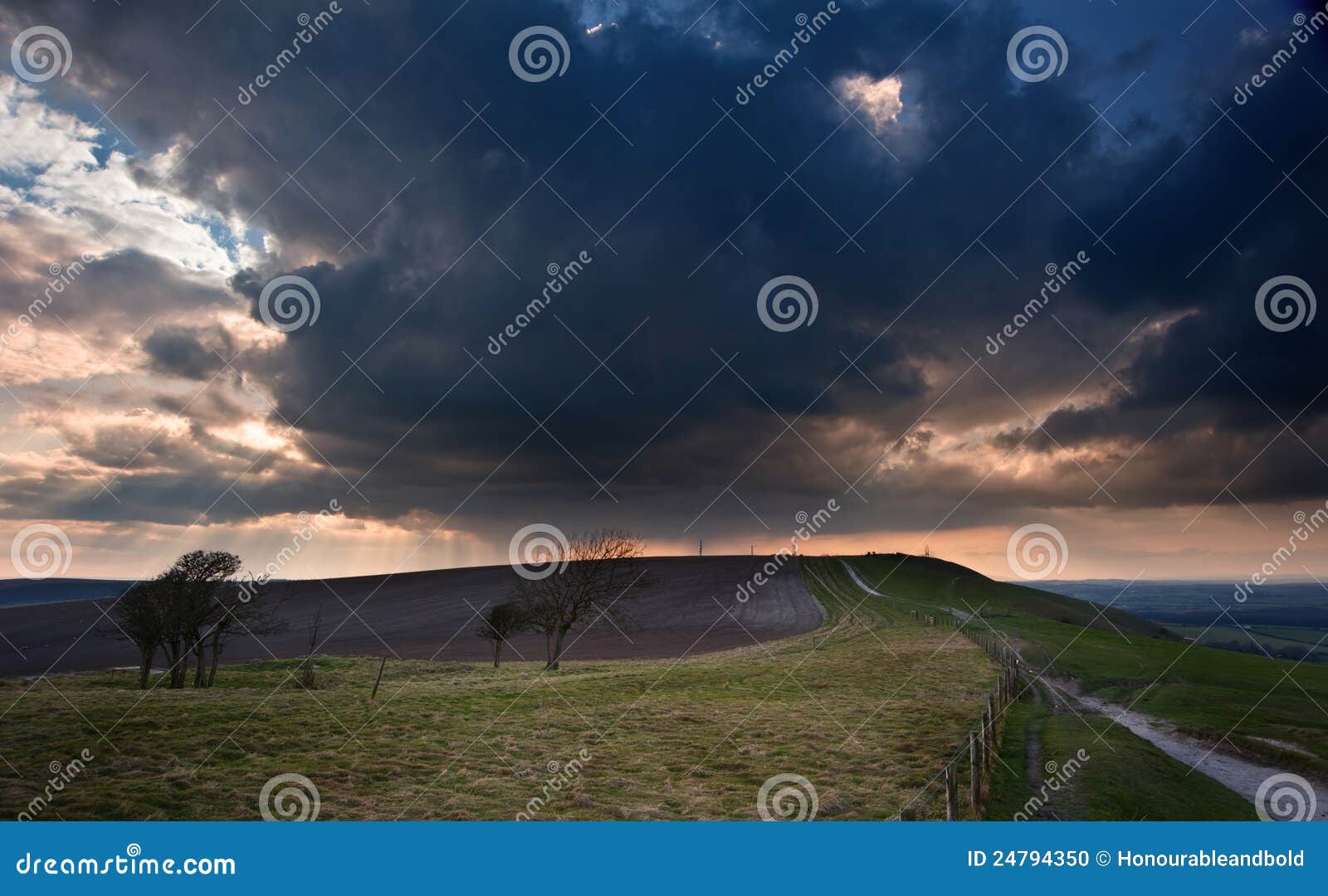 Stunning Scene Across Countryside Landscape Stock Photo - Image of ...