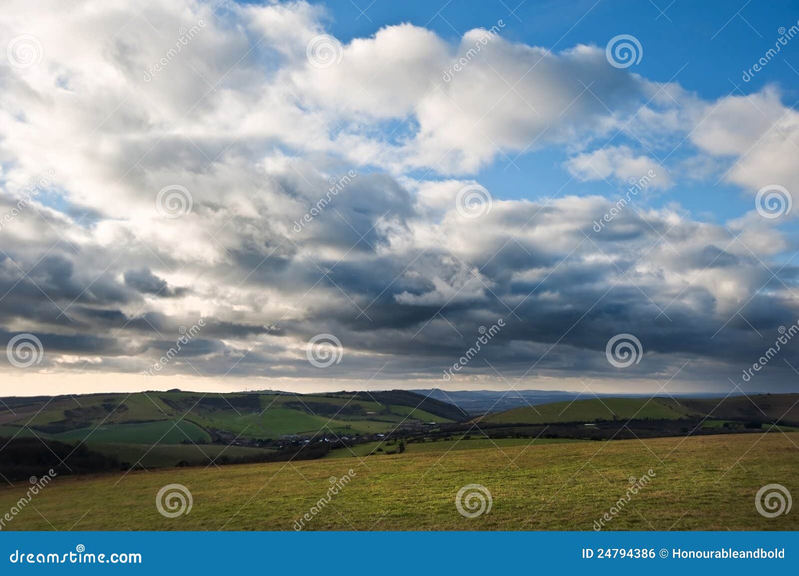 Stunning Scene Across Countryside Landscape Stock Photo - Image of ...