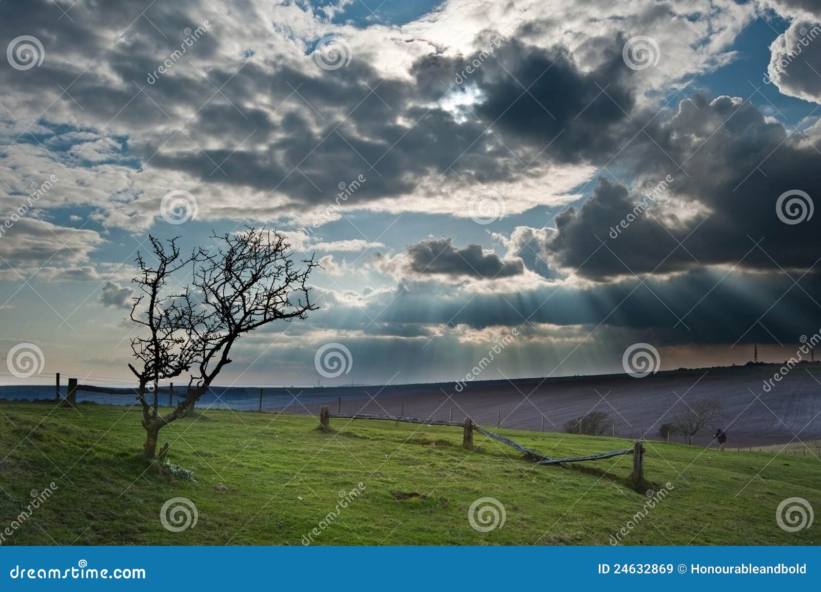 Stunning Scene Across Escarpment Landscape Stock Image - Image of ...