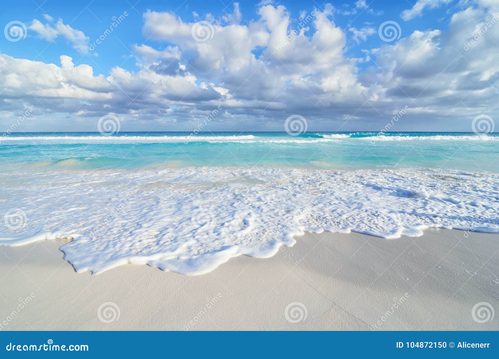 Stunning Sea View at Sandy Beach Stock Photo - Image of caribbean ...