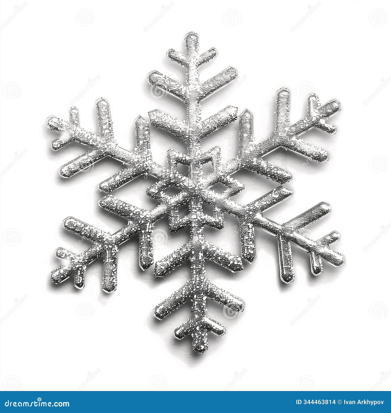 Glittering Silver Snowflake Design Stock Illustration - Illustration of ...