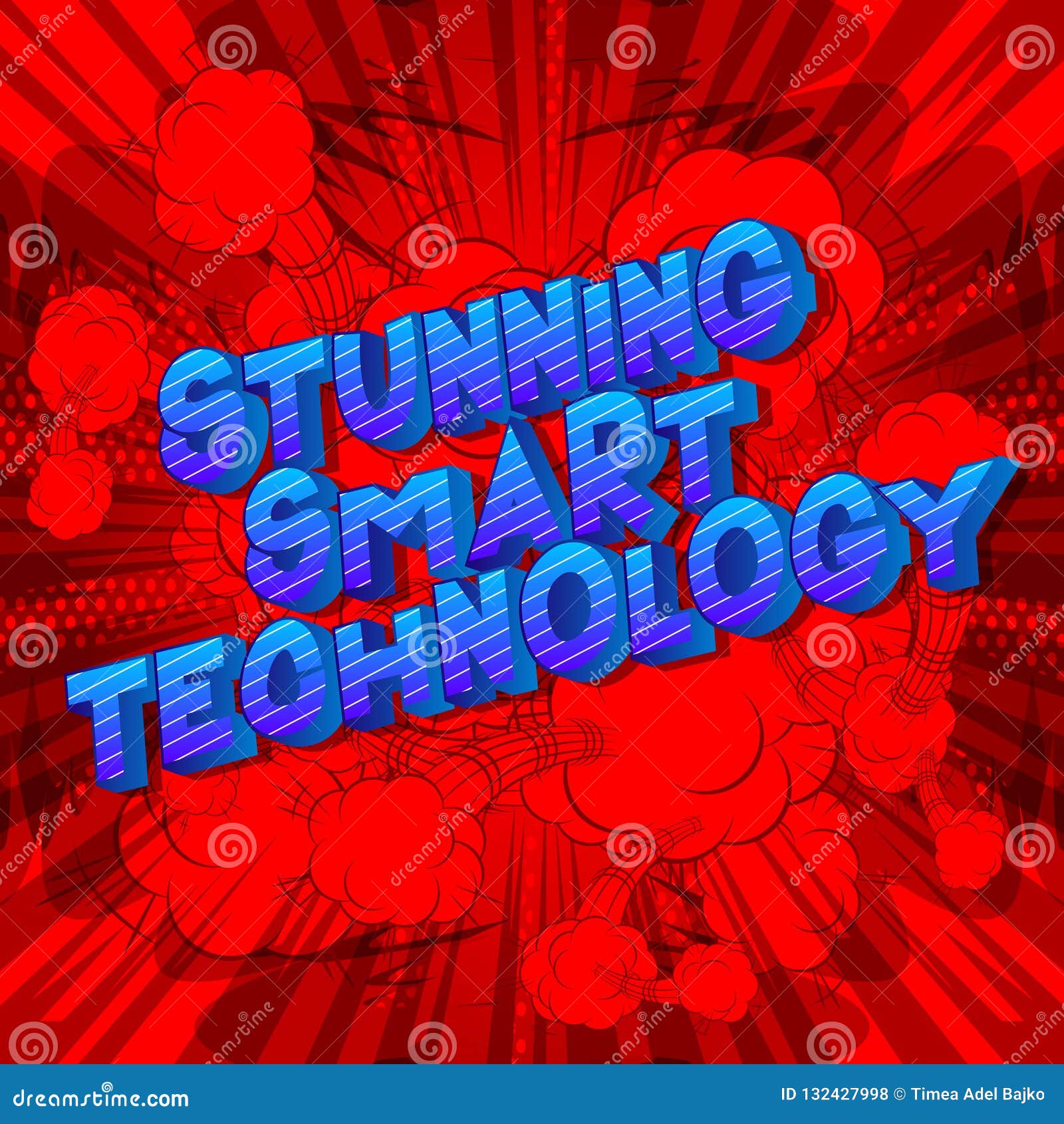 Stunning Smart Technology - Comic Book Style Words. Stock Vector ...