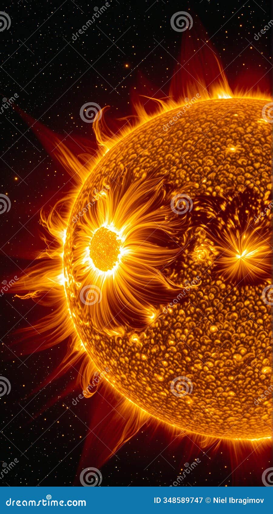 Stunning Solar Flare with Vibrant Colors on the Sun S Surface in Deep ...