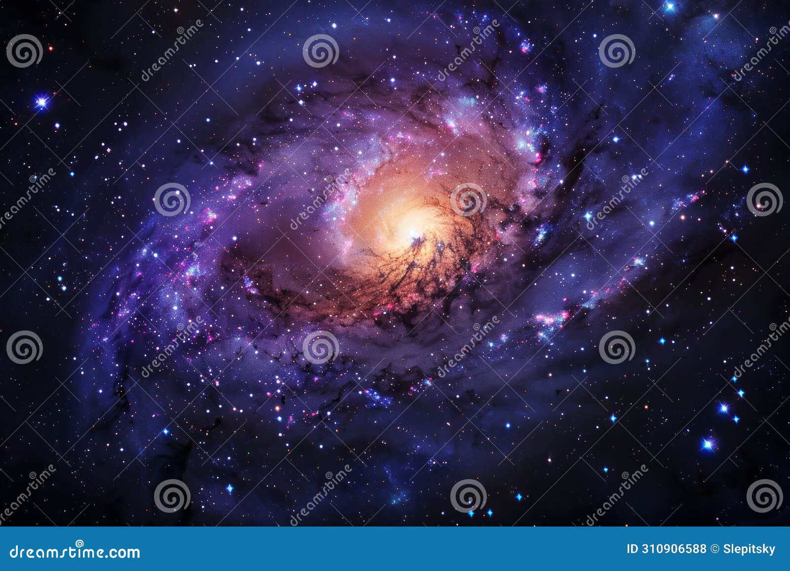 Stunning Space Nebula, Stars Shining through Cosmic Dust Clouds Stock ...