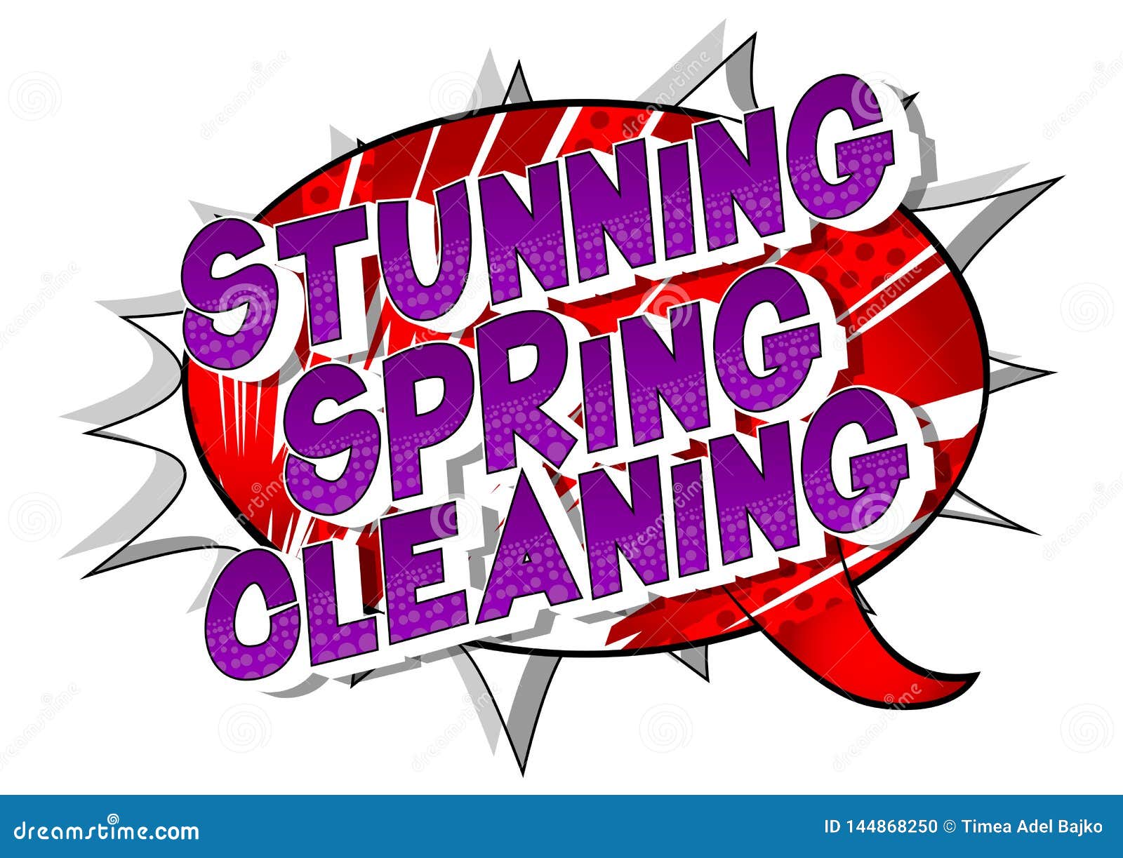 Stunning Spring Cleaning - Comic Book Style Words. Stock Vector ...