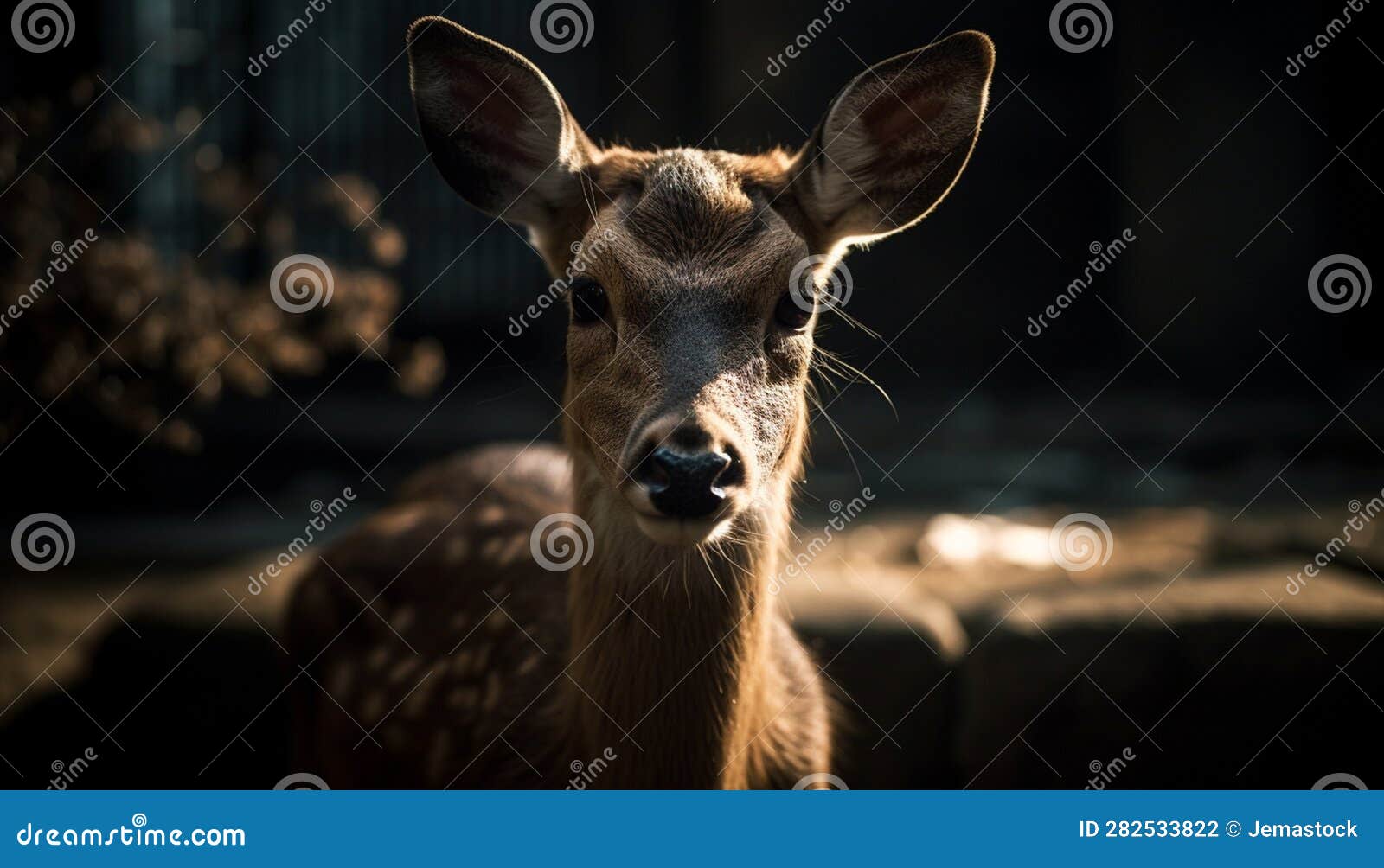 Stunning Stag Stands in Meadow, Gazing at Camera with Tranquility ...