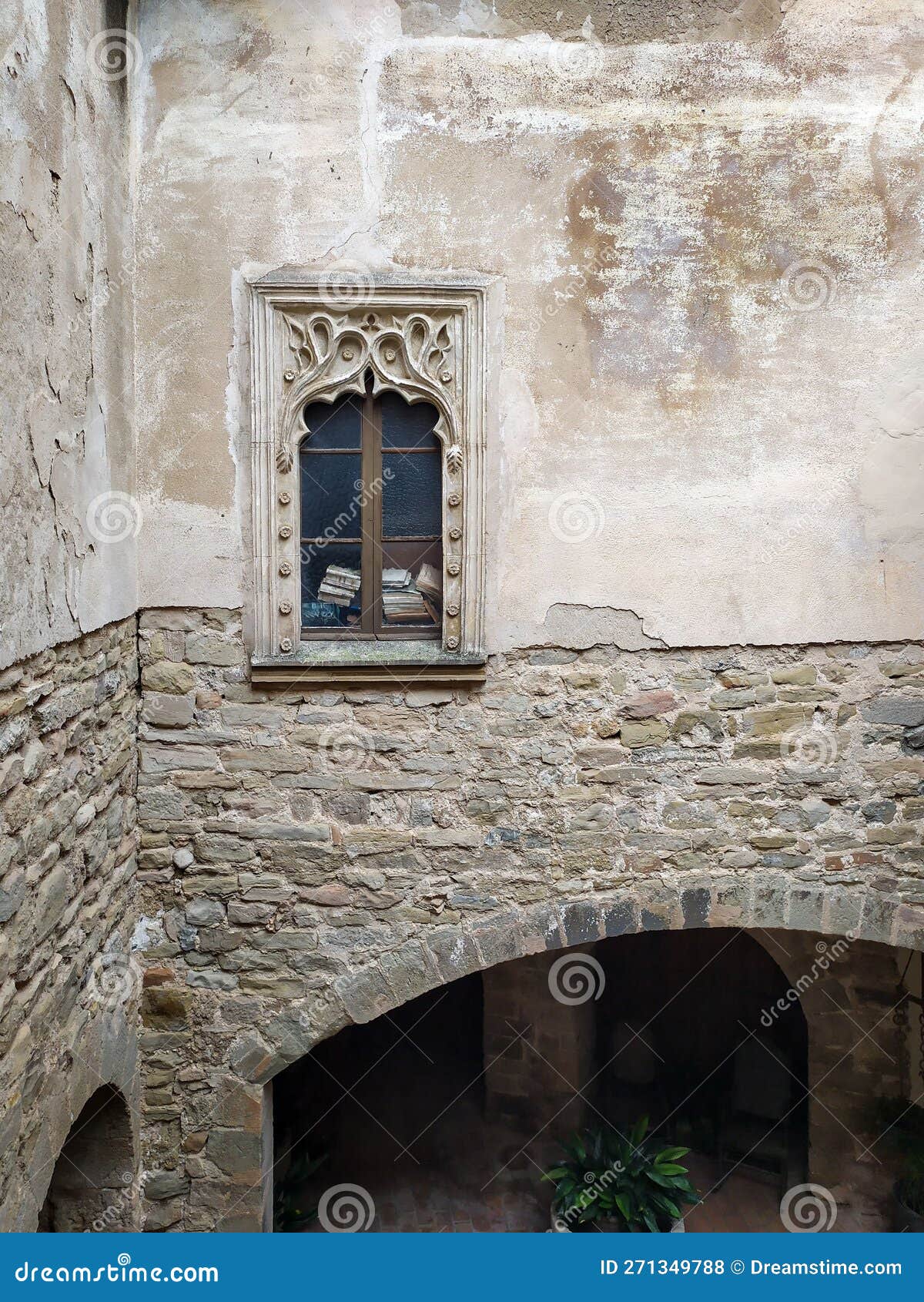 Stunning Stone Building, with Arched Windows Stock Photo - Image of ...