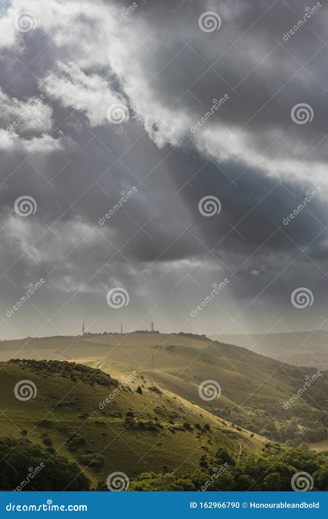 Stunning Summer Landscape Image of Escarpment with Dramatic Storm ...