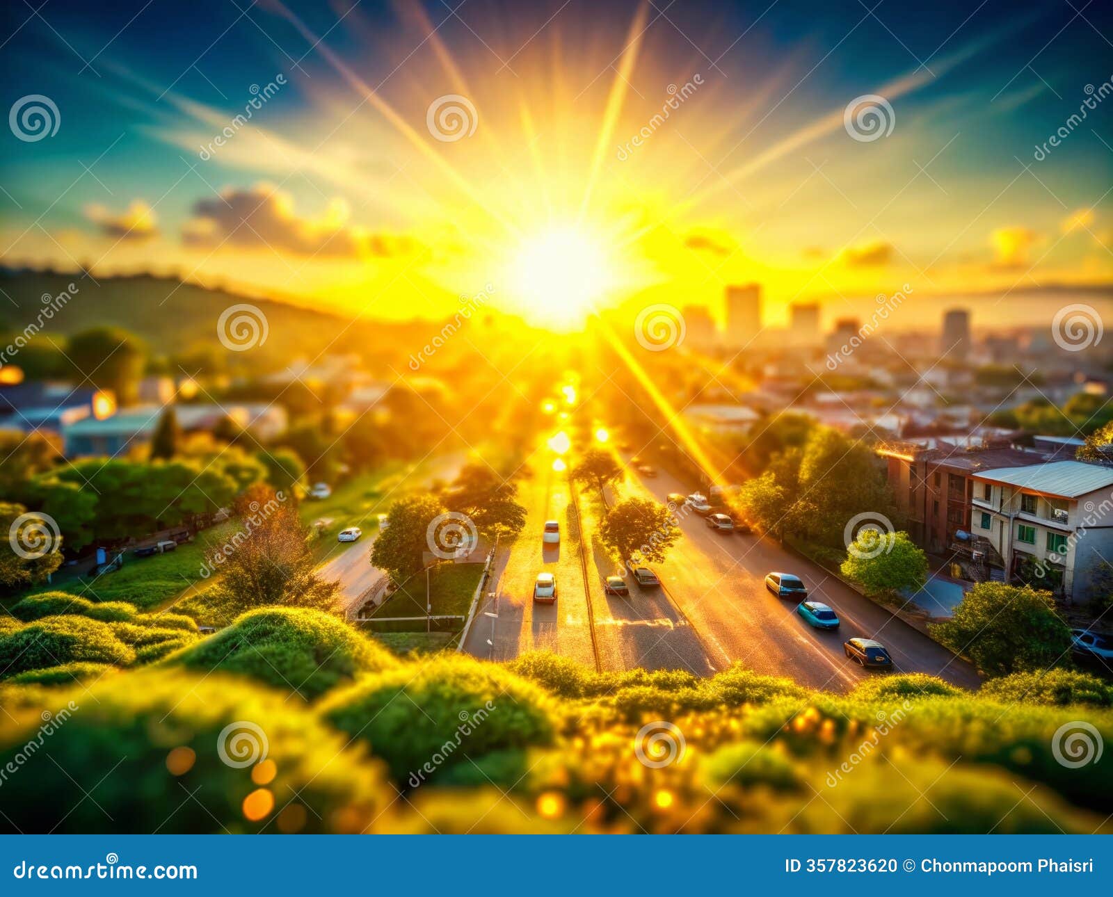 Stunning Sun Rays Overlay a TiltShift Photography Masterpiece for ...