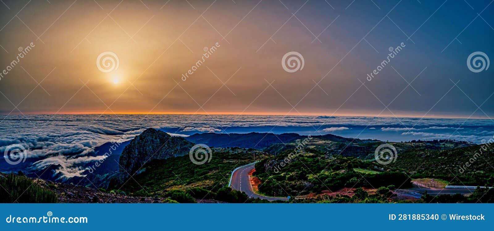 Stunning Sunrise Over a Highway Road Stock Photo - Image of highway ...