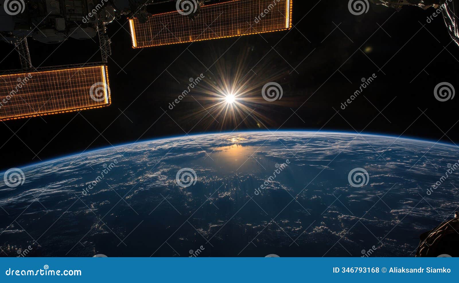 Stunning Sunrise Viewed from the International Space Station Stock ...