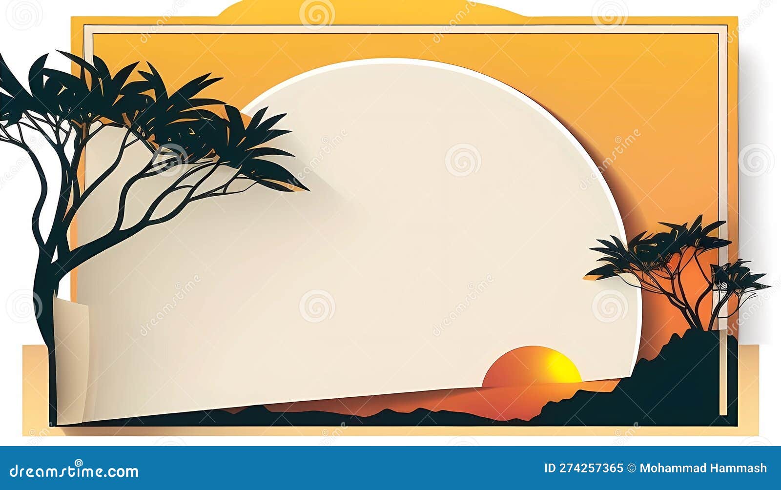 Stunning Sunset on a Blank Page, Made with Generative AI Stock ...