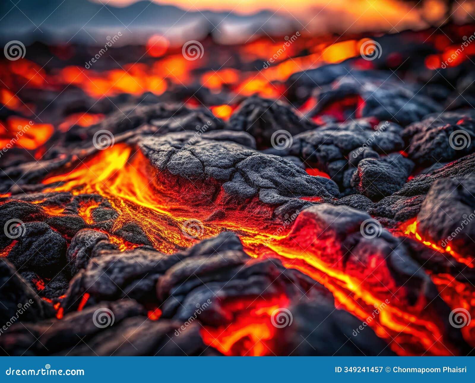 Stunning TiltShift Lava Texture a Seamless Red and Black Background ...