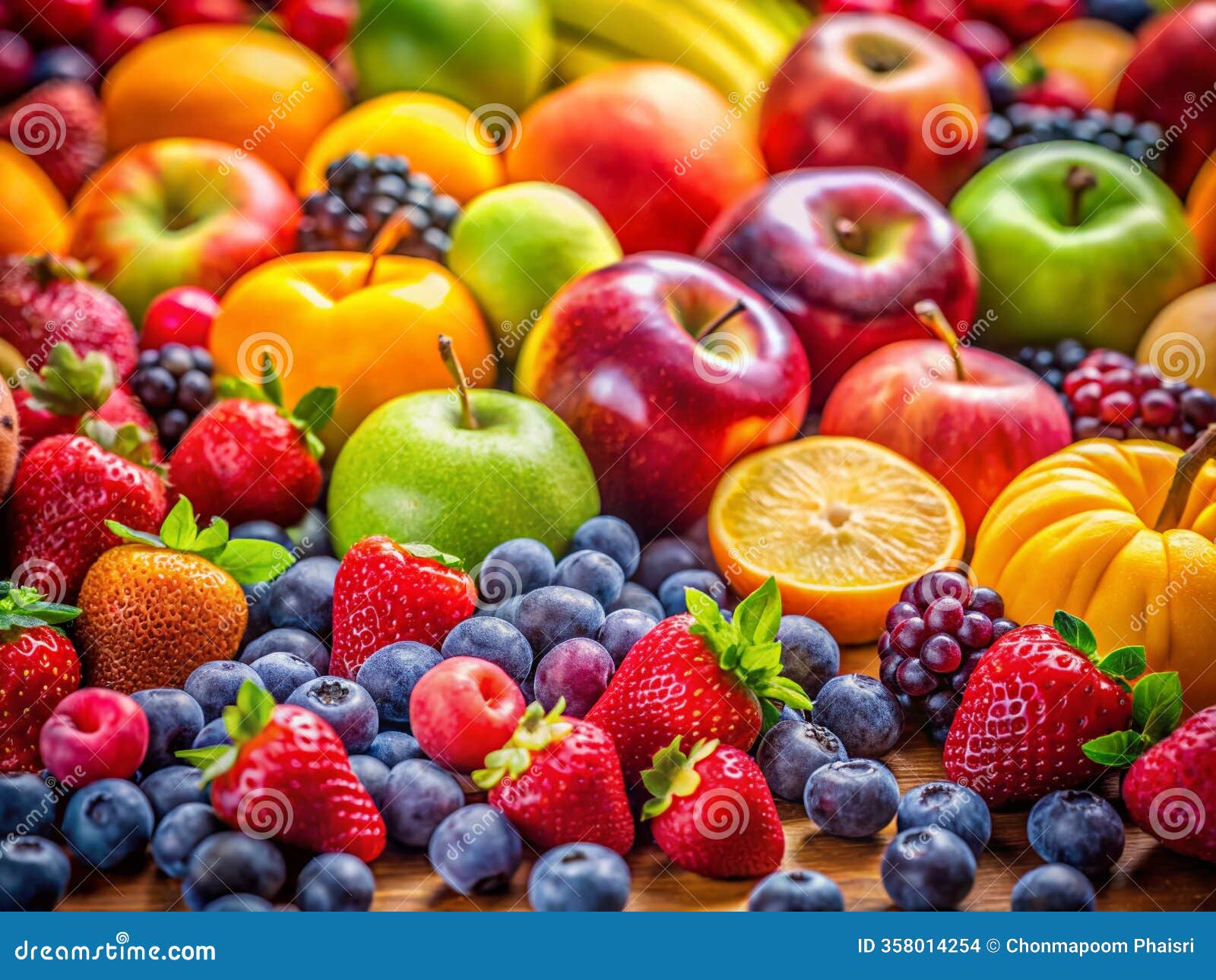 A Stunning TiltShift Perspective on a Colorful Array of Fresh Fruits ...