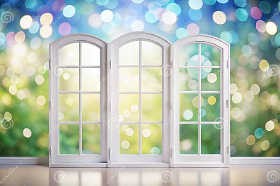 Stunning Triple Window Template a Modern Interior Design Photography ...