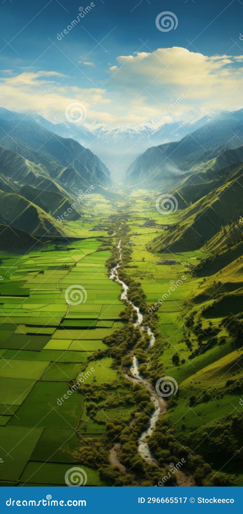 Stunning Valley Landscape a Captivating Blend of Nature S Beauty Stock ...