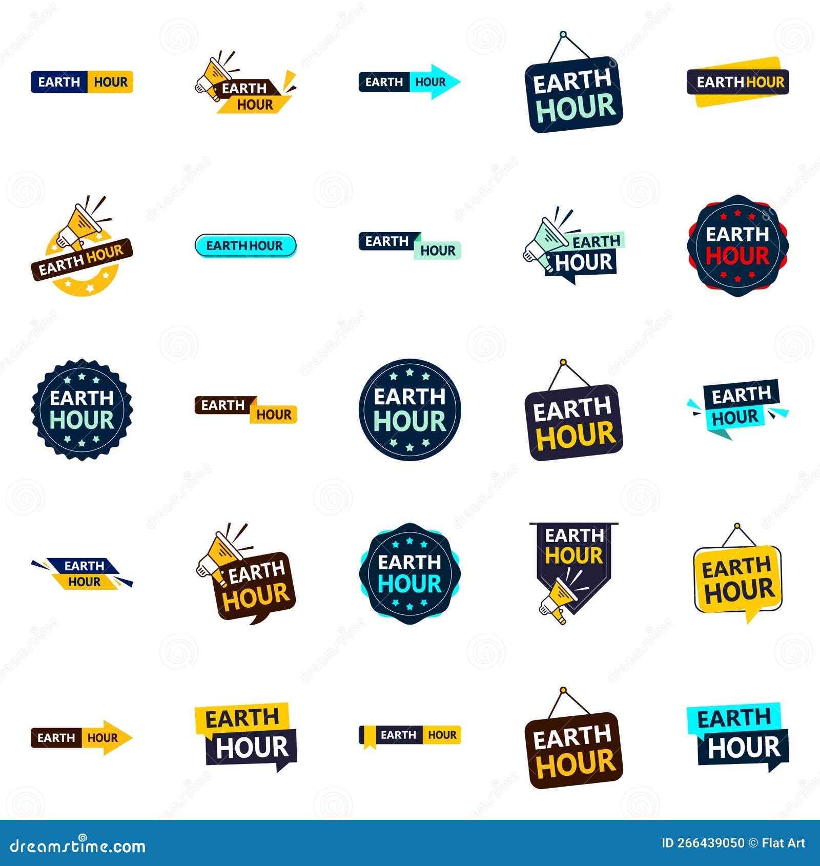 25 Stunning Vector Designs in the Earth Hour Bundle Perfect for Eco ...