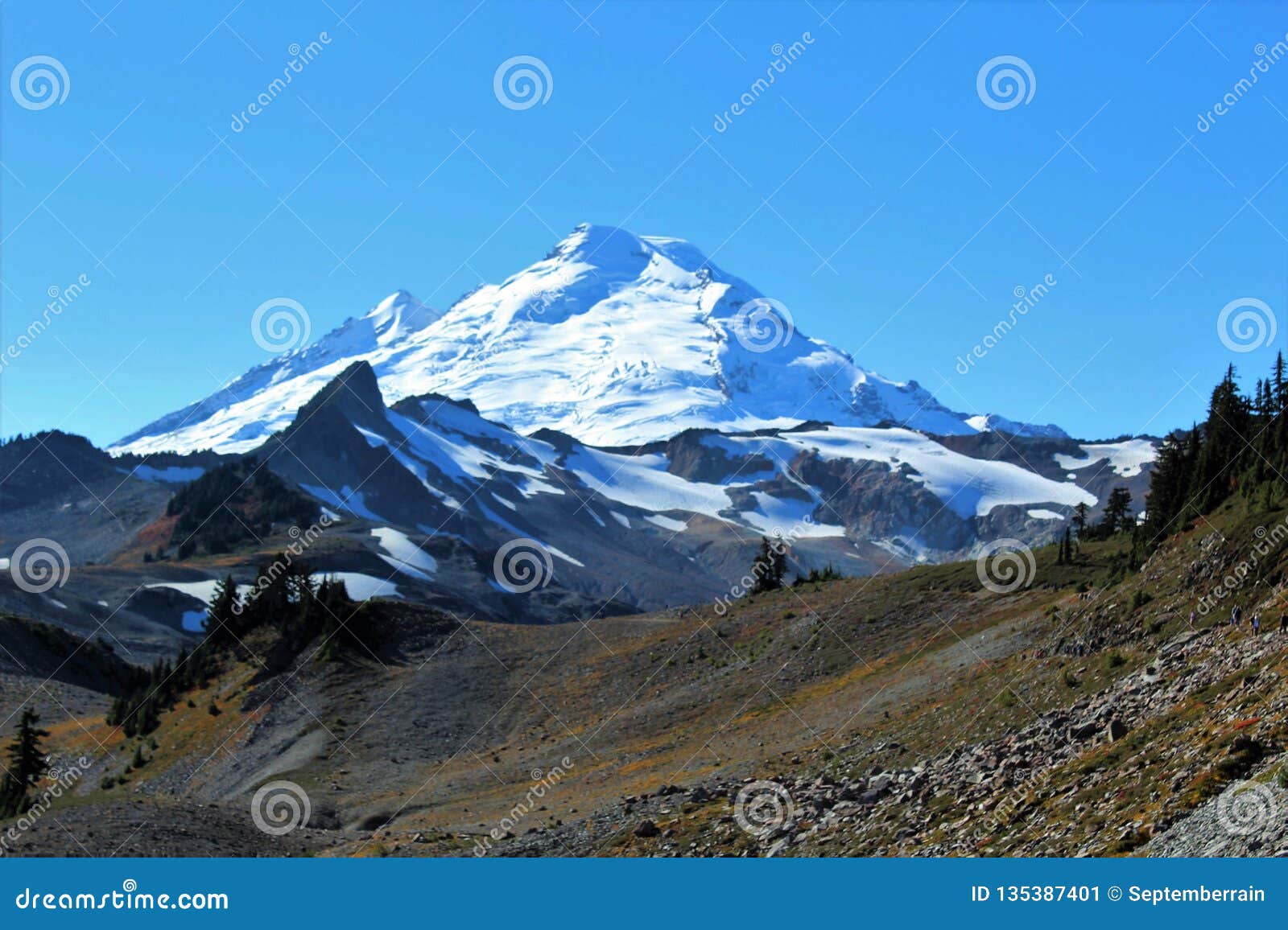 A Stunning View of an Active Volcano, Mount Baker in the North Cascades ...